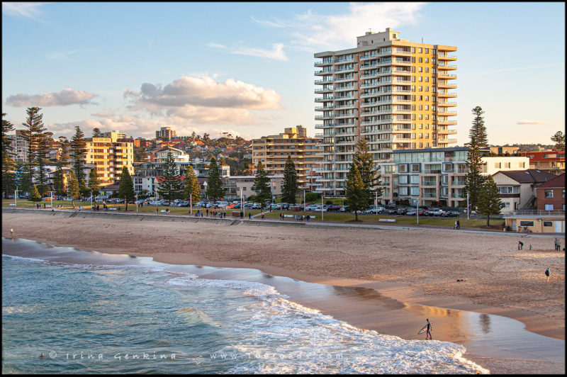 Пляж Мэнли на закате